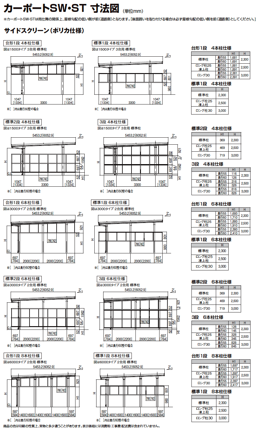 LIXIL | カーポートSW・ST サイドスクリーン(2023年版) | 建材サーチ